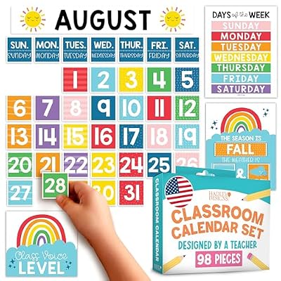 Hadley Designs Classroom Calendar Set Bulletin Board Australia | Ubuy