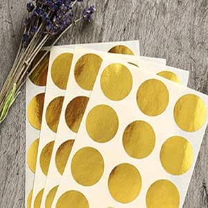 EOS- BUILDING TRUST Gold Waterproof Round Dots Sticker for Envelopes ...