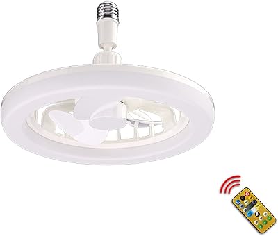 Plug in Ceiling Fan with Light 30w E26 Socket Fan Comes with 9.84ft ...