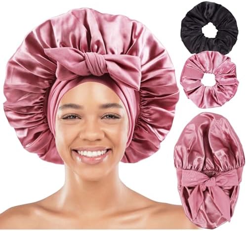 Amazon.com : Yanibest Satin Bonnet Silk Bonnet for Sleeping Double ...