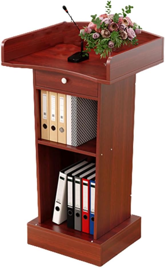 Amazon.com: IOEDHW Wooden Small Podium Table with Compartments Large ...