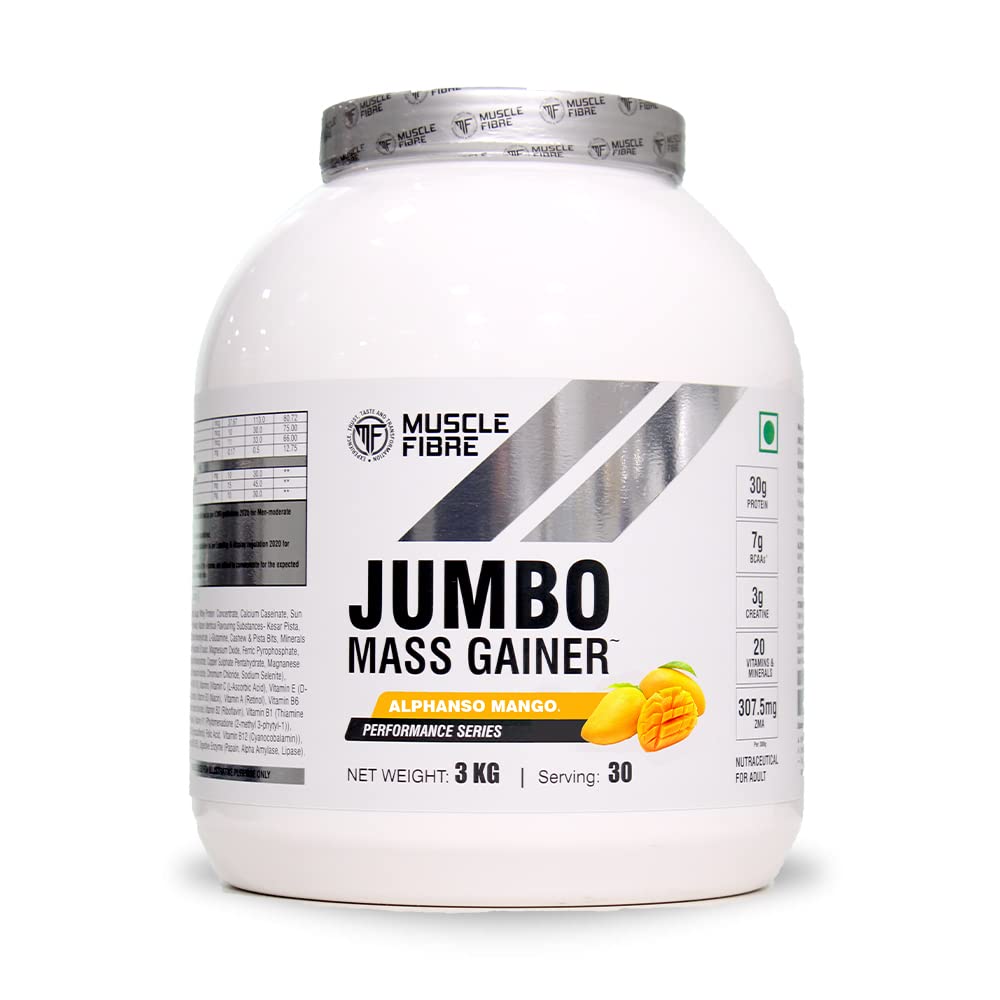 Muscle Fibre Jumbo Mass Gainer | 3 Kg | Healthy Body Gains | Reduces ...