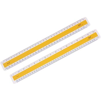 Rulex Verulam 30cm 12 inch Flat Oval Metric Scale Ruler RIBA Approved ...