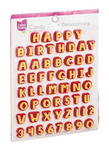 Cake Mate Alphabet Cake Decoration Candy Card, 14 Ounce - 12 per case ...