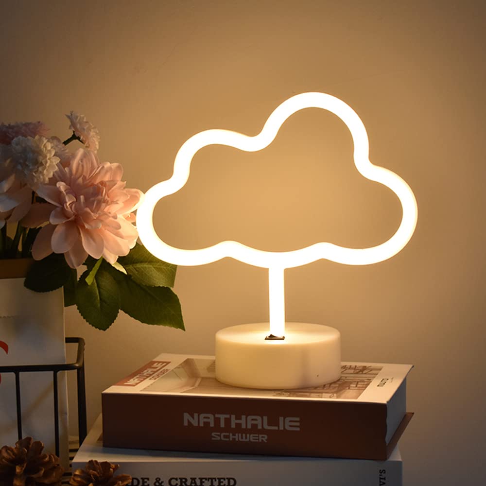 GUOCHENG Cloud Neon Lights Battery&USB Power LED Neon Night Light ...