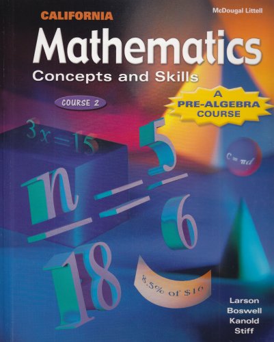 Amazon.com: Pre-Algebra: Mathematics Concepts and Skills Course 2 ...