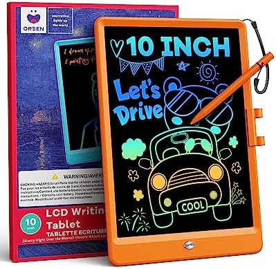 Amazon.com: BUKEBU LCD Writing Tablet Doodle Board, Colorful Drawing ...