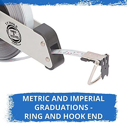 Tried + Tested Steel Open Frame Surveyors Tape 30m/100ft | Class II EEC ...