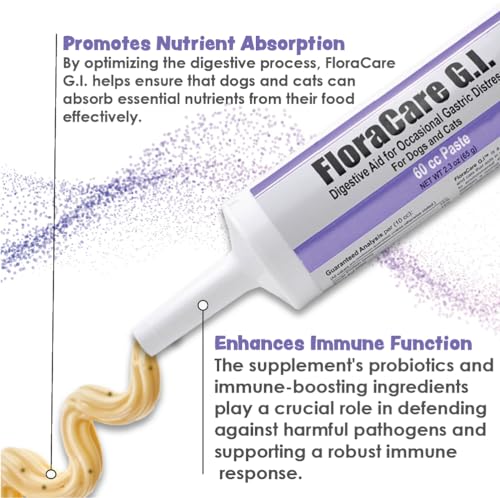 FloraCare G.I. For Dogs & Cats - Dietary Supplement Paste - Healthy ...