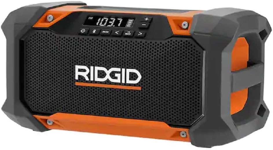Amazon.com: RIDGID 18V Hybrid Jobsite Radio with Bluetooth Technology ...