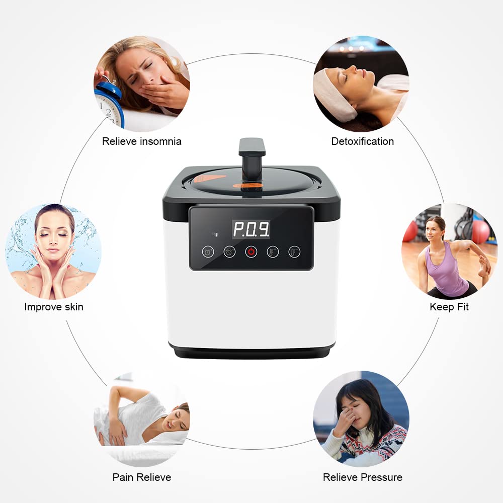 Smartmak Sauna Steamer Pot 2.6 L, Portable Steam Generator Set with ...