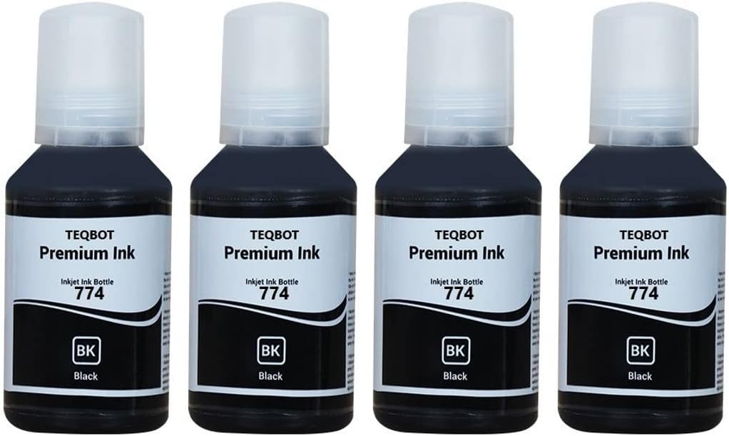Teqbot Refill Ink 774 Black Pack 4 for Epson M100 M105 M200 M205 L605 ...