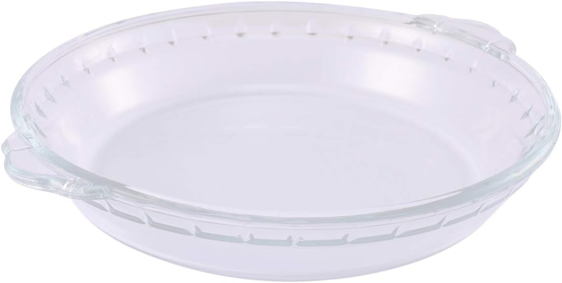 Amazon.com: TELoni Glass Pie Plate 8 inch Round Deep Dish Pie Pan with ...