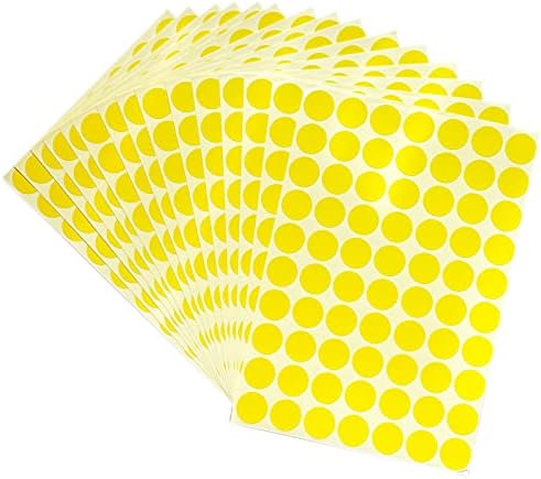 Lstycoy Round Circle Dot Stickers, 19mm Color Coding Labels Sticker ...