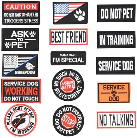 Amazon.com: Snogisa 15Pcs Service Dog Patches,Embroidery Removable Dog ...