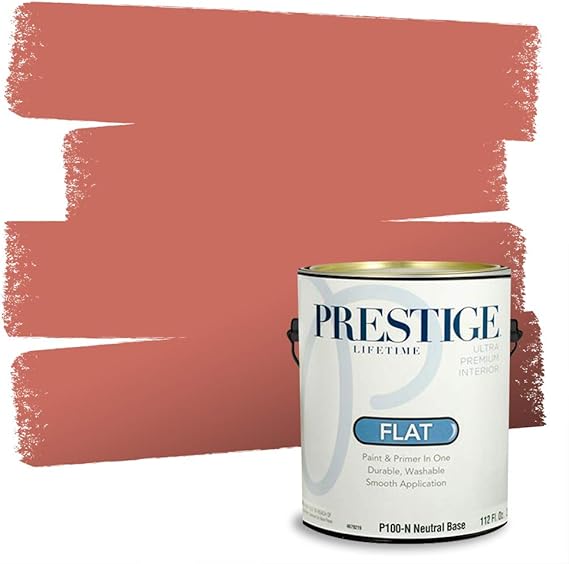 PRESTIGE Interior Paint and Primer in One, Charged, Flat, 1 Gallon ...