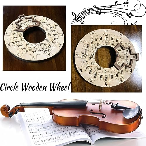 Circle of Fifths Chord Wheel, Wooden Melody Tool,Circle Wooden Wheel ...
