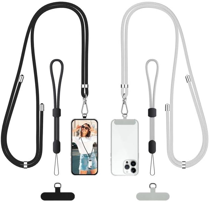 Amazon.com: SS Cell Phone Lanyard, 2 Pack Adjustable Phone Lanyard ...