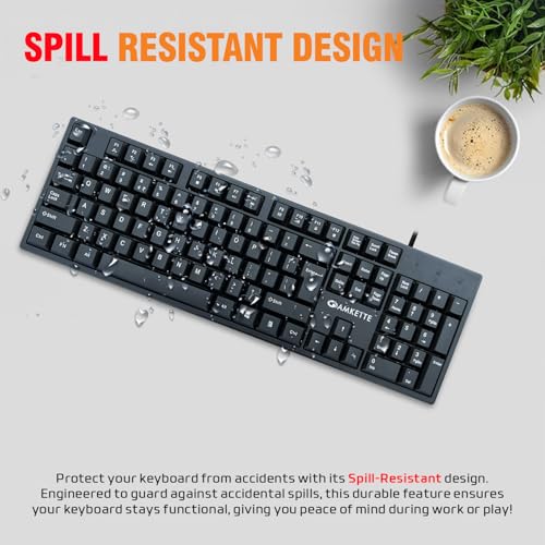 Amkette Lexus Neo Keyboard Mouse Combo Wired for Laptops, PCs & USB ...