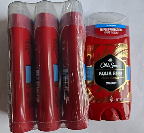 Amazon.com : Old Spice Red Zone Deodorant, Aqua Reef - 3 oz - PACK of 4 ...