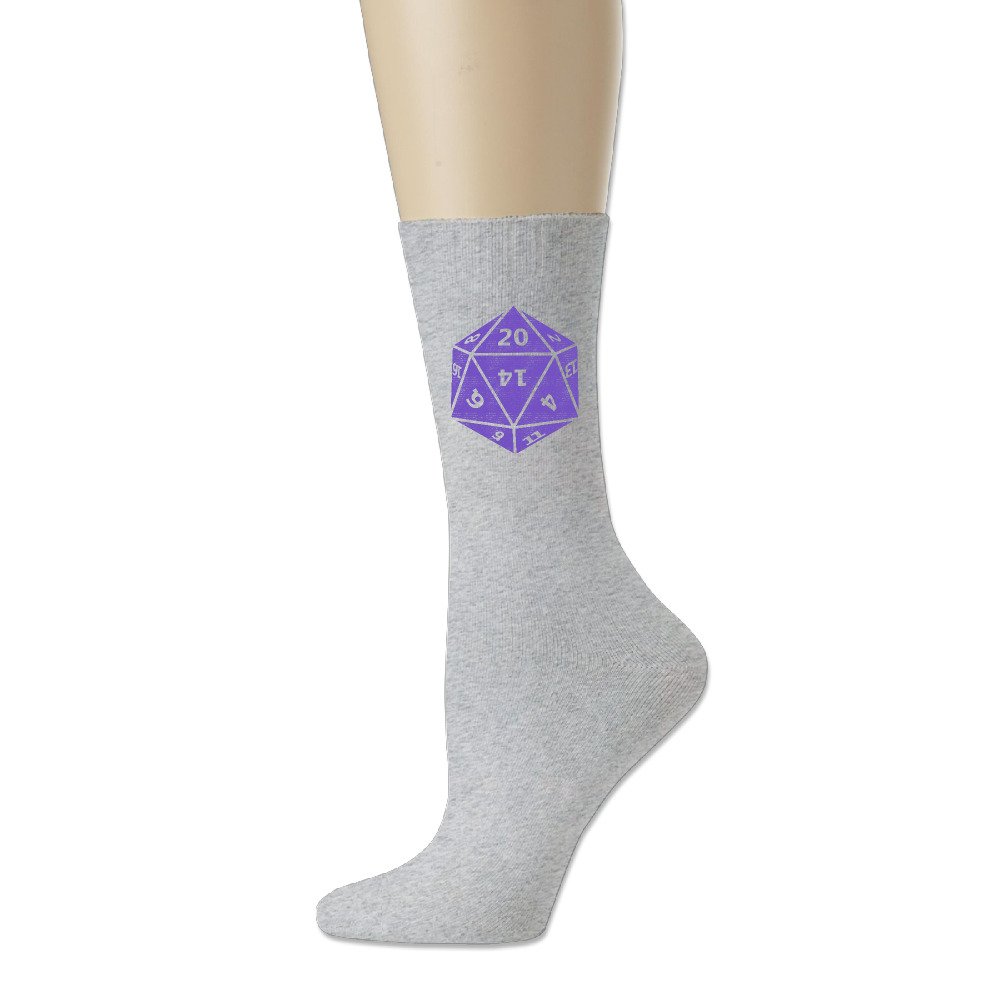 Amazon.com: Unisex Cool D20 Dice Graphic Cotton Crew Sock ...