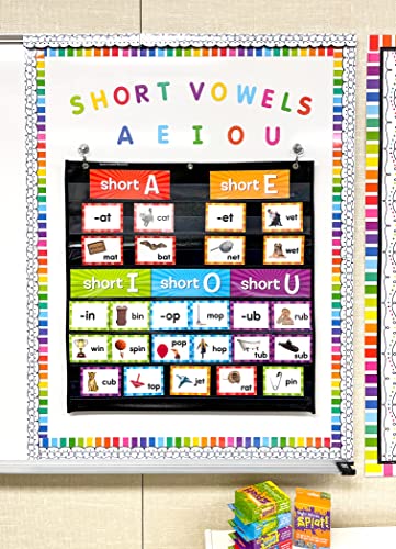 Short Vowels Pocket Chart Cards, 205 Pieces – BigaMart