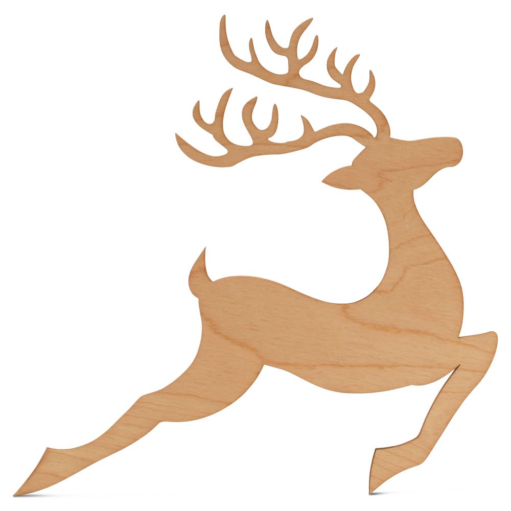 Amazon.com: Reindeer Cutout 18 inch, Pack of 1 Unfinished Christmas ...