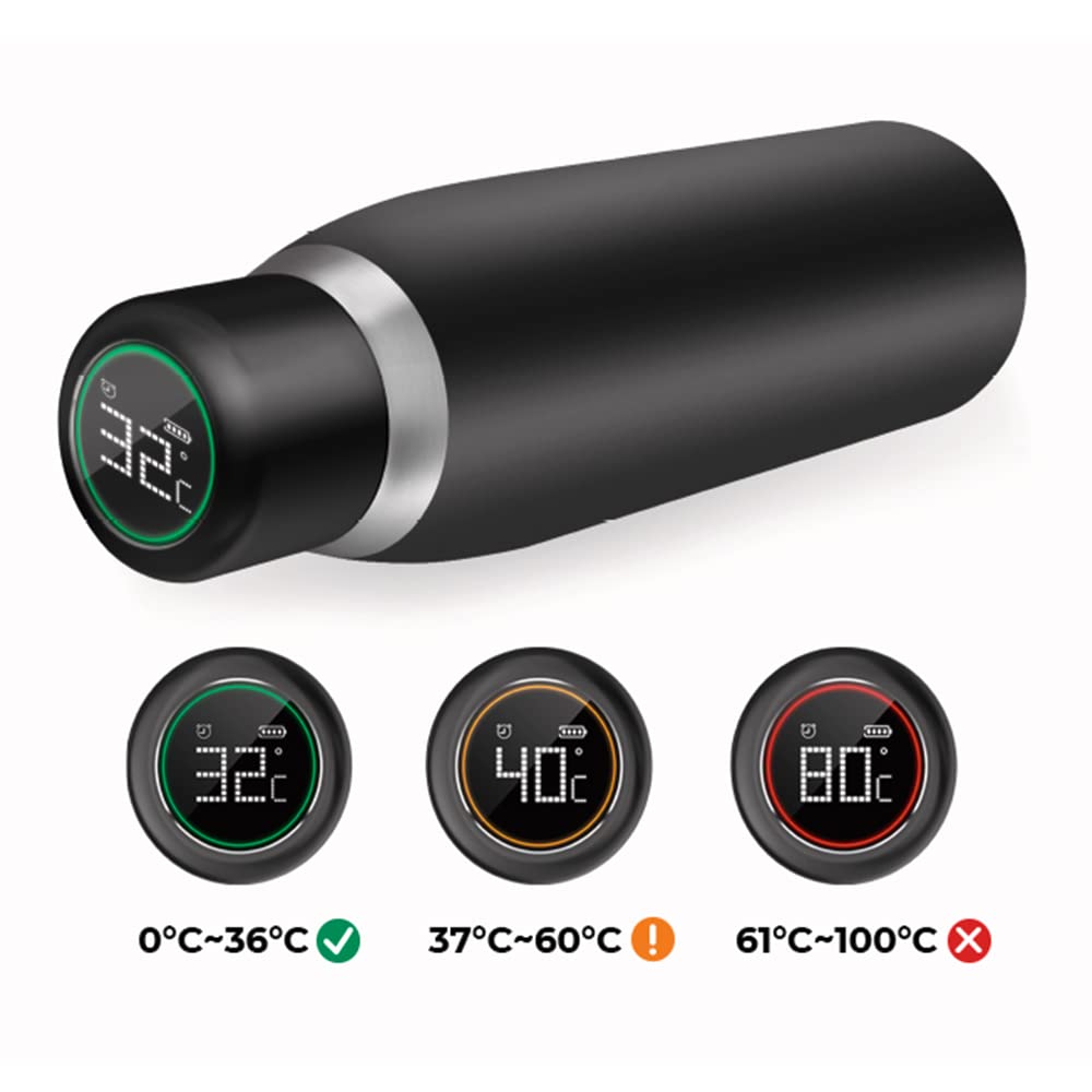 Pure Smart Thermal Water Bottle with Touch Sensitive LCD Cap ...