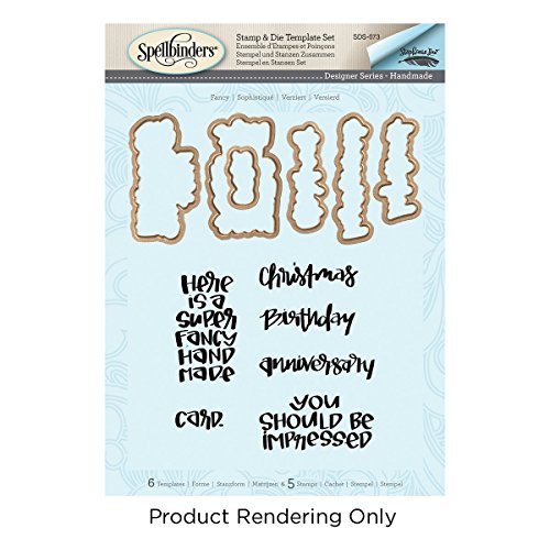 Spellbinders Fancy Stamp and Die Set, Metal, Multi-Colour, 20.2 x 14.6 ...