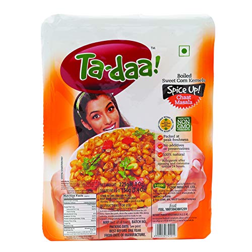 TADAA Boiled Sweet Corn Kernel - Chat Masala, 225 g : Amazon.in ...