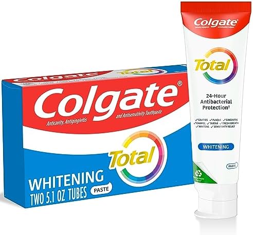 Amazon.com: Colgate Total Whitening Toothpaste, Mint Toothpaste, 5.1 oz ...