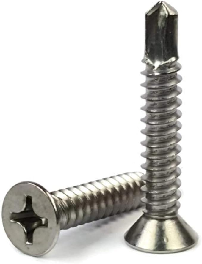Amazon 12 Phillips Flat Head Self Drilling Screws 410 Stainless