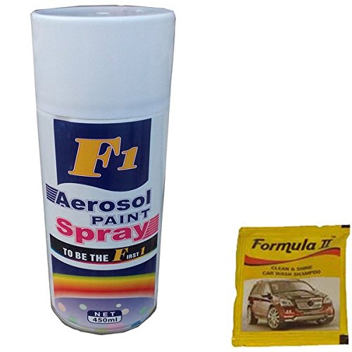 F1 Aerosol Spray Paint for Car & Bike 450ml - White : Amazon.in: Car ...