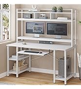 Amazon.com: SEDETA L Shaped Computer Desk with Hutch, Drafting Drawing ...