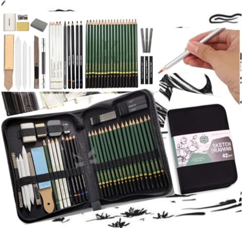 KIRATIVEYOU Professional Sketch & Drawing Tool Kit with Zipper Case ...