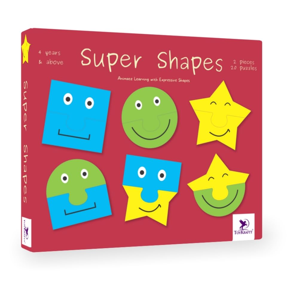 Amazon.com: Toykraft: Shapes Puzzle for Toddlers, Montessori Toys for 3 ...