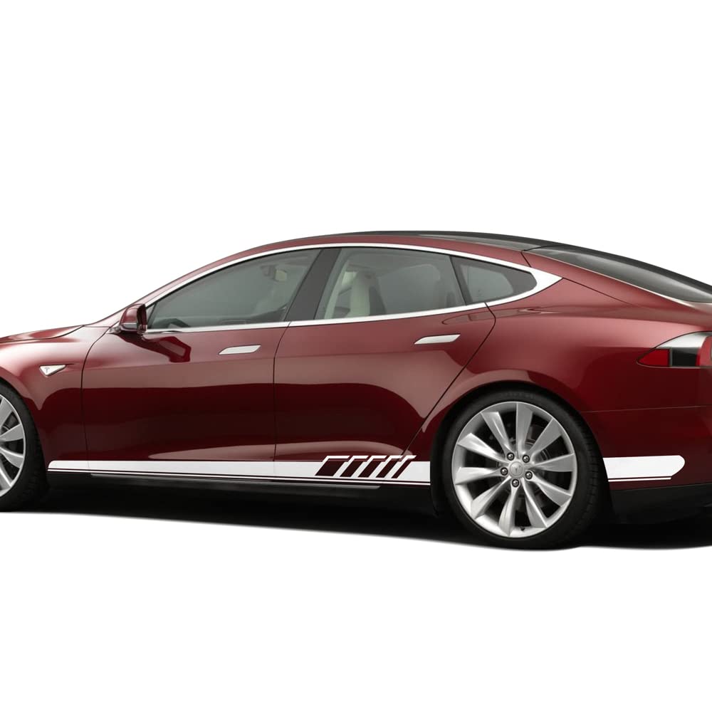 Amazon.com: 2pcs Car Racing Stripes Sport Decals Edition 1 Door Side ...