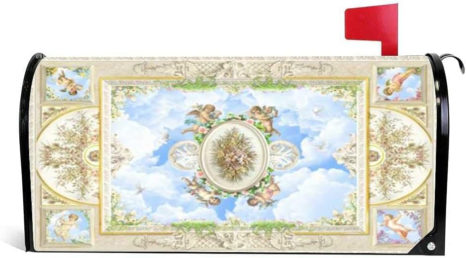 Amazon.com: Rashu Illustration Cartoon Angel Mailbox Cover Wraps ...