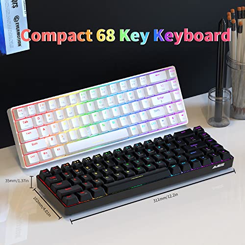 Snapklik.com : 68 Key 65% Hot Swappable Mechanical Keyboard, 24G ...
