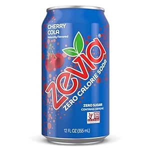 Amazon.com: Zevia Zero Calorie Soda, Cherry Cola, 12 Fl Oz Cans (Pack of 24)