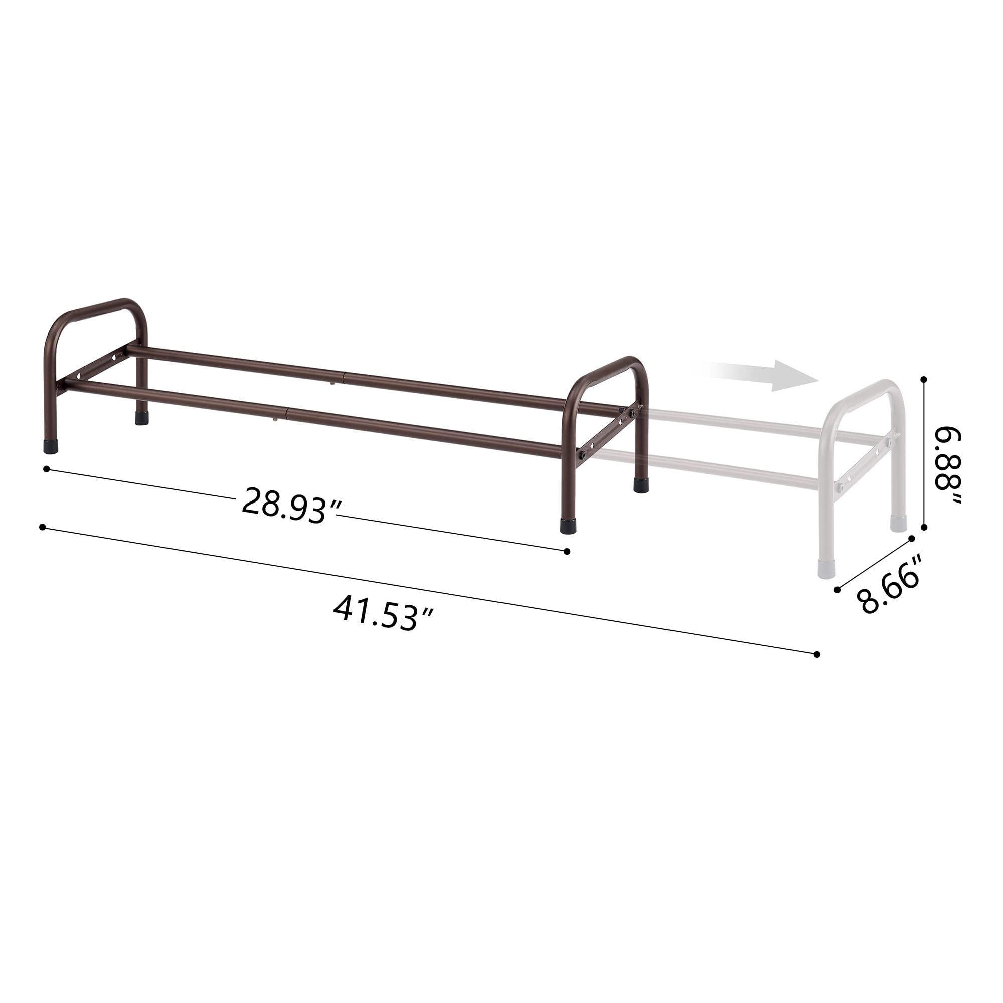 Snapklik.com : 1-Tier Shoe Rack Organizer,41.53 Adjustable Metal Shoe ...