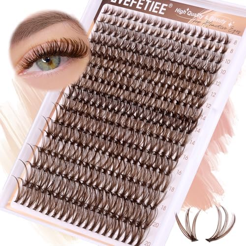 Amazon.com: Brown Clusters Lashes 320 PCS Individual Lashes DIY Eyelash ...