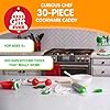 Curious Chef 30-Piece Caddy Collection Cookware, White/Green ...