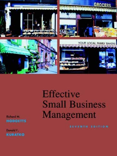 [(Effective Small Business Management: Wiley Student Edition )] [Author ...