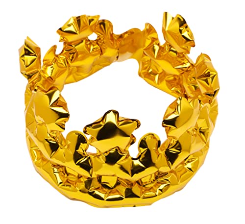 Toyland Inflatable Shiny Metallic Wearable Gold Crown – King Charles ...