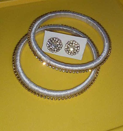 Buy White Fabric Traditional Jewellery Set at Amazon.in