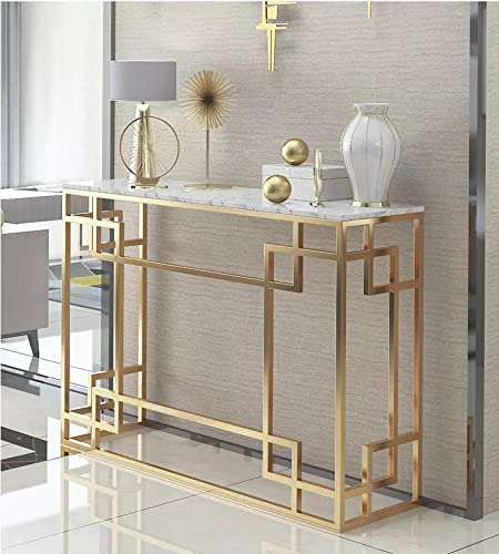 Akriti Home Furniture Living Room Rectangle Side Tables Gold Legs ...
