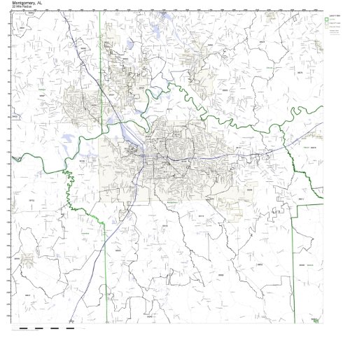 Amazon.com: Working Maps Montgomery, AL Zip Code Map Not Laminated ...