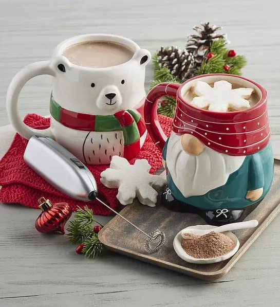 Amazon.com : Holiday Mugs And Hot Cocoa Kit, Gift Set, Christmas ...