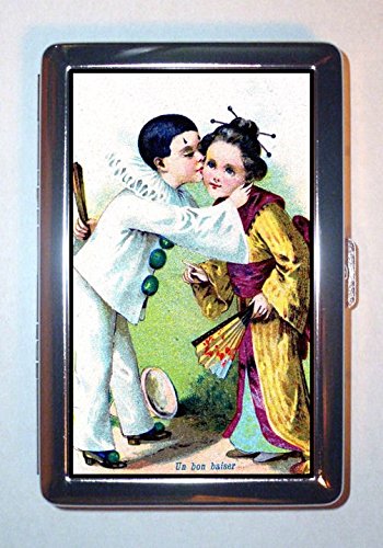Amazon.com: Pierrot Geisha Clown Victorian France Kiss: ID Wallet or ...